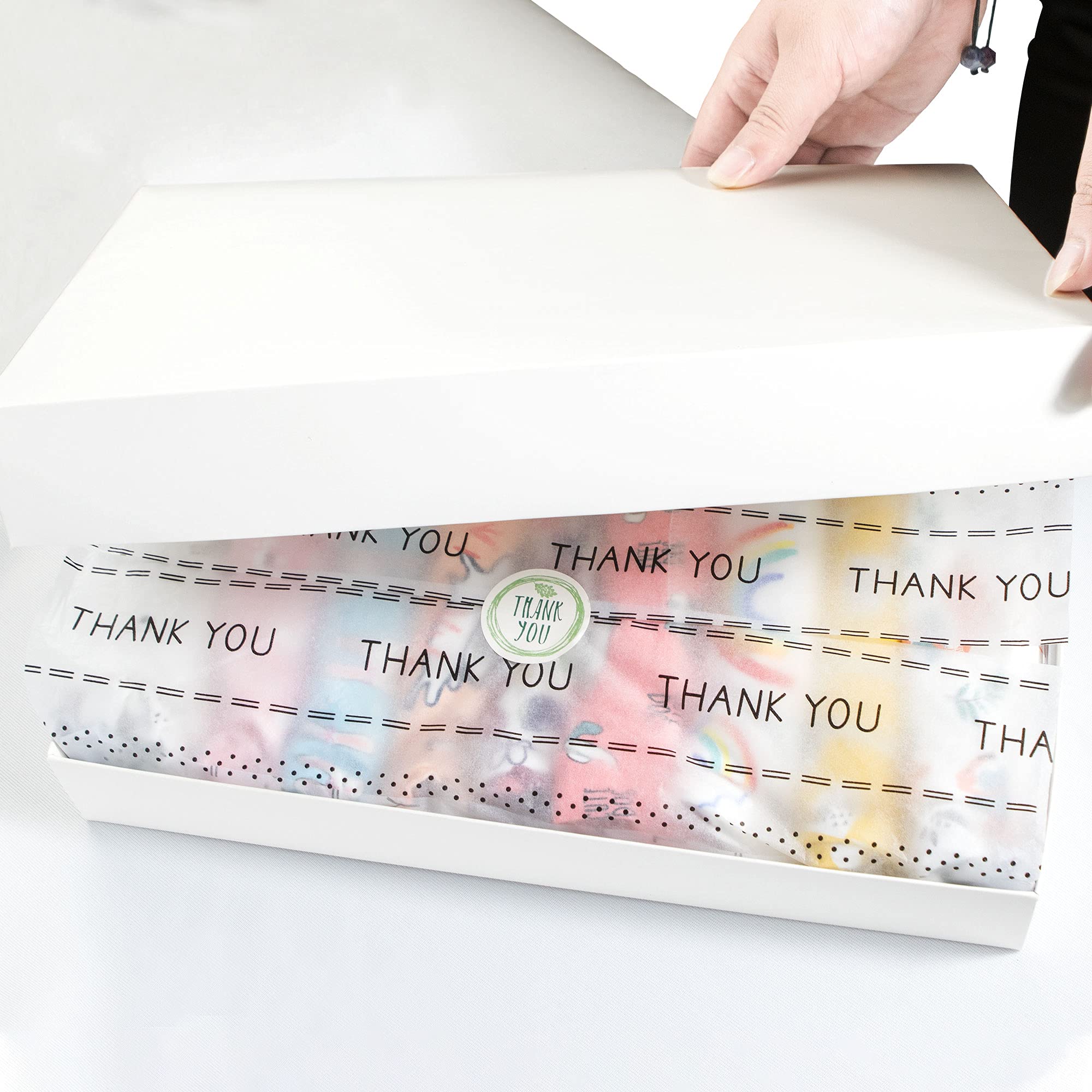 MR FIVE 30 Sheets Thank You Tissue Paper Bulk,20" x 28",Gift Wrapping Tissue Paper,Thank You Tissue Paper for Packaging,Gift Bags,Wrapping Tissue for Graduation,Birthday,Party,Thanksgiving