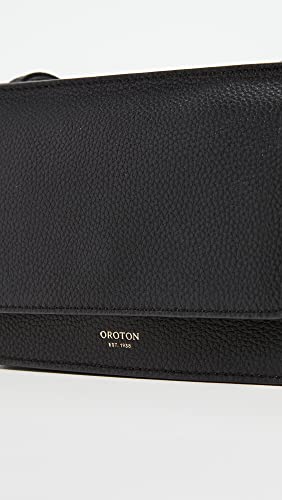 Oroton Women's Margot Mini Crossbody Bag, Black, One Size