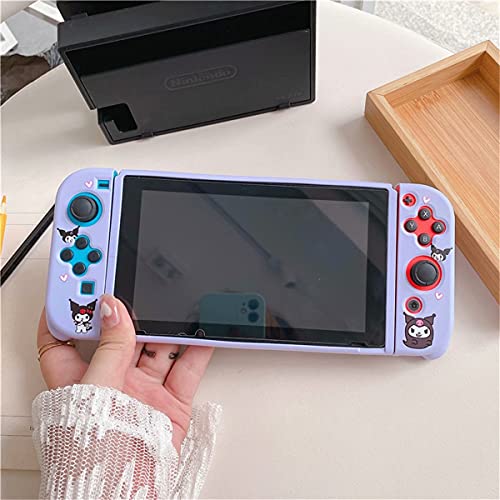 Cute Kawaii Cartoon Design Cover Protective Case for Nintendo Switch - Anti-Scratch Soft Slim Grip Cover Shell Fashion Cool Switch Game Shell for Girls Kids Women - (B)