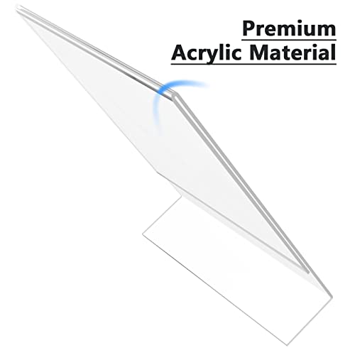 MaxGear Acrylic Sign Holder 8.5 X 11 inches Slant Back Sign Holder Clear Sign Display Holder Plastic Display Stands Table Sign Display Holder for Office, Home, Store, Restaurant - Vertical, 18 Pack