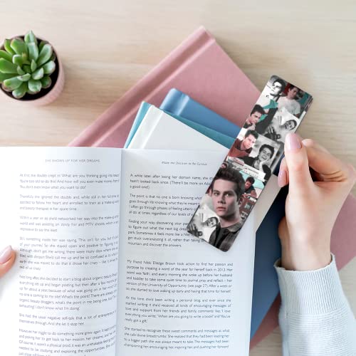 Bookmarks Ruler Metal Stilinski Bookography Wolf Bookworm Actor Measure Reading Tassels for Book Bibliophile Gift Reading Christmas Ornament Markers Bookmark