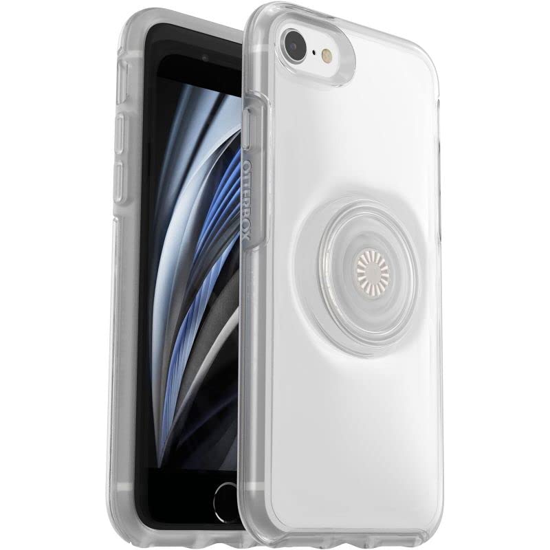 OtterBox Otter + POP Symmetry Series Clear Case for iPhone SE (3rd and 2nd gen) and iPhone 8/7 , Polycarbonate - Clear