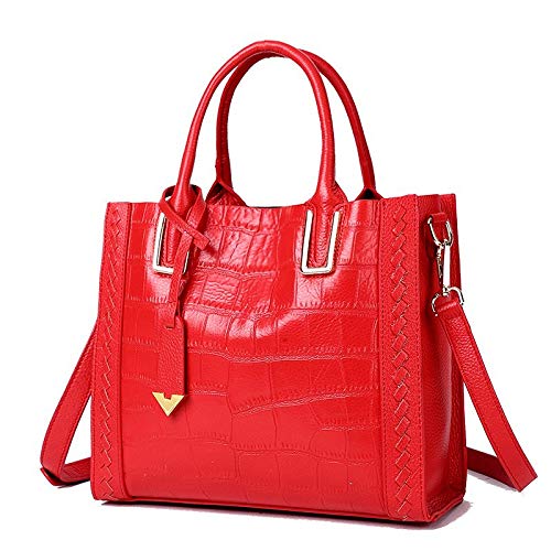 AIWendy Purses for Women Shoulder Handbag Top Handle Hobo Tote Bags, Genuine Leather (Red)