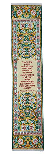 Logos Bookmark -Proverbs 3:5-6 - Yellow, Christian, Cloth Carpet Bookmark