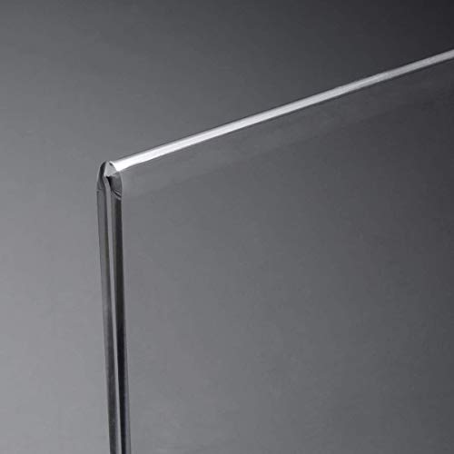 8.5x11 Acrylic Sign Holder, HIIMIEI Slant Back Sign Holders Portrait Ad Frames Clear Durable Flyer Display Stand for Office Home Store Restaurant Pack of 12