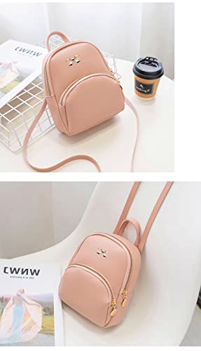 American Shield Cute Casual Daypack Backpacks Fashion Small Girl Women Man Mini Lightweight Purse Classical Basic Travel Water Resistant Bag for Work Event (Pink4)