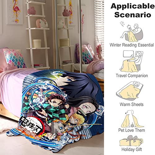 ESRBSO Anime Blanket,Thicker Flange Throw Blanket, Comfortable and Warm Blanket for Indoor or Outdoor Sports50×60inch