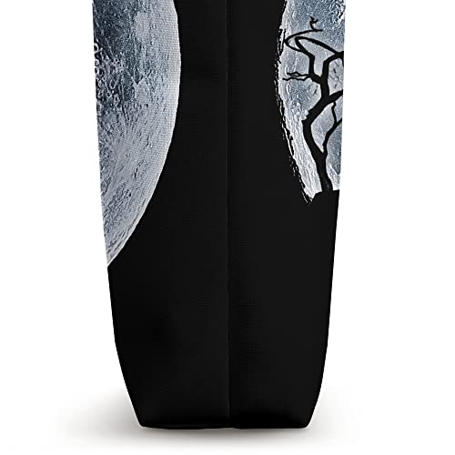 Dragon Halloween Costume Moon Silhouette Creepy Tote Bag