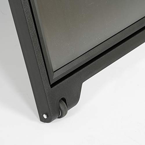 M&T Displays Street SignPro with Lens Protective Cover, 24x36 Inch Poster Black Double Sided Sandwich Board Folding A-Frame Sidewalk Curb Sign Portable Advertising Display for Restaurant Cafe