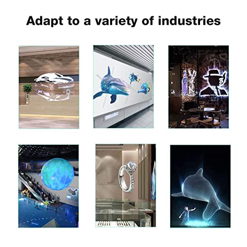 ASHATA 3D Hologram Fan,Holographic Projection WiFi Projector with 224 LED Light Beads 42cm 3D Advertising Player,for Business Store Shop Party Bar Advertising Signs(US)