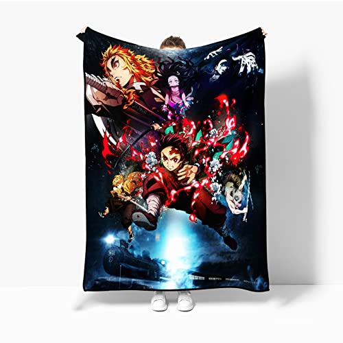 ESRBSO Anime Blanket,Thicker Flange Throw Blanket, Comfortable and Warm Blanket for Indoor or Outdoor Sports50×60inch