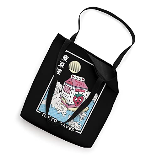 Strawberry Milk Japanese Wave Anime Kids Kawaii Aesthetic Tote Bag
