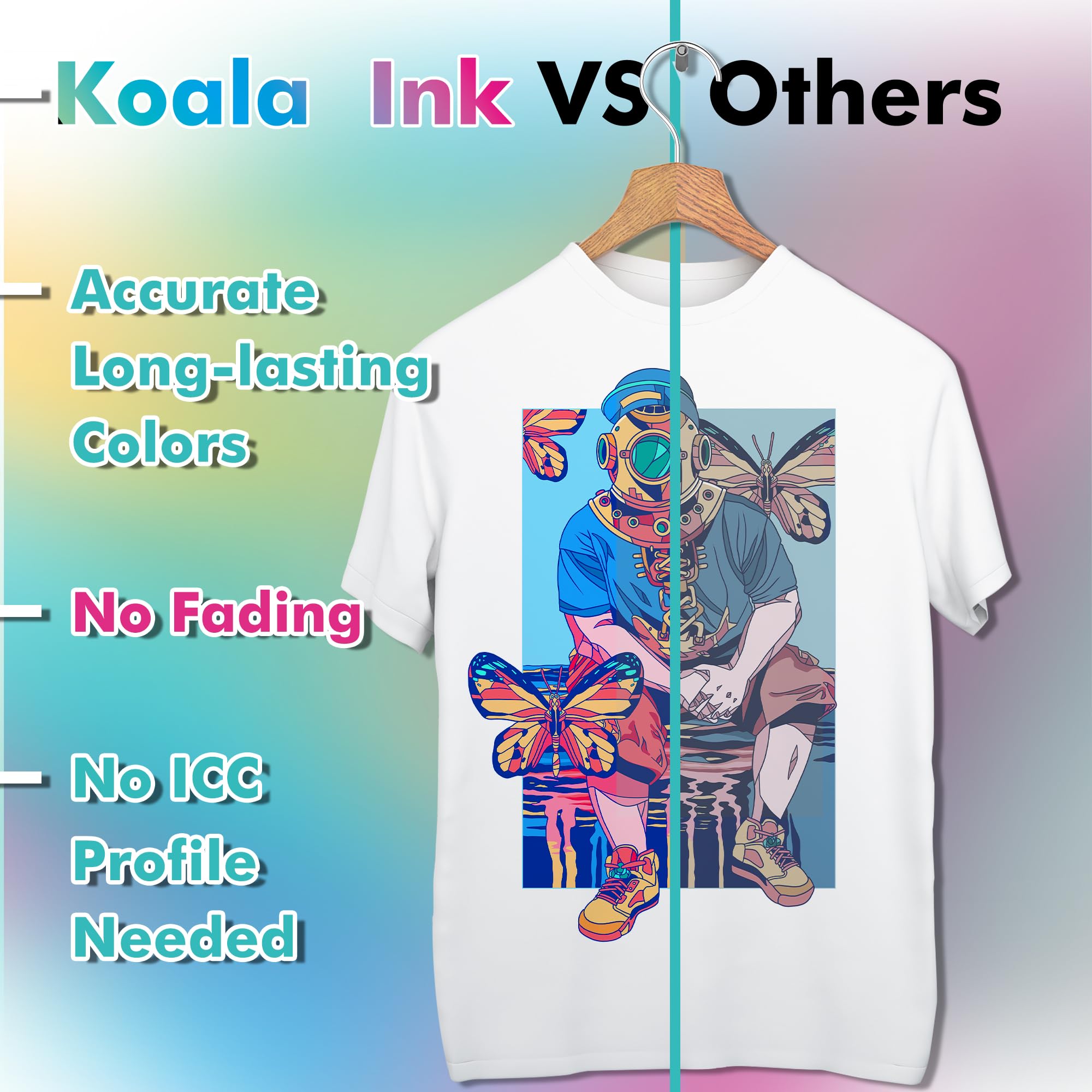 Koala Premium Sublimation Ink for ET Series Inkjet Printers ET-2400 ET-2800 ET-2803 ET-2850 ET-2720 ET-2760 ET-4800 ET-3760 ET-7720 ET-15000 /Upgrade Version/Auto-Fill