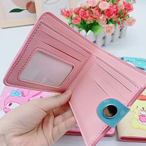 Cute Wallet Cartoon Wallet Leather Wallet Birthday Gifts for Men Women (ku-aixin9b)