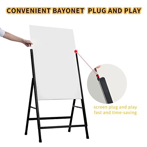 A Frame Sign Heavy-Duty 24x36 Inch Sandwich Board Sidewalk Sign Poster Stand Outdoor Portable Folding A-Frame Suitable for Store Advertising Poster Display, Black
