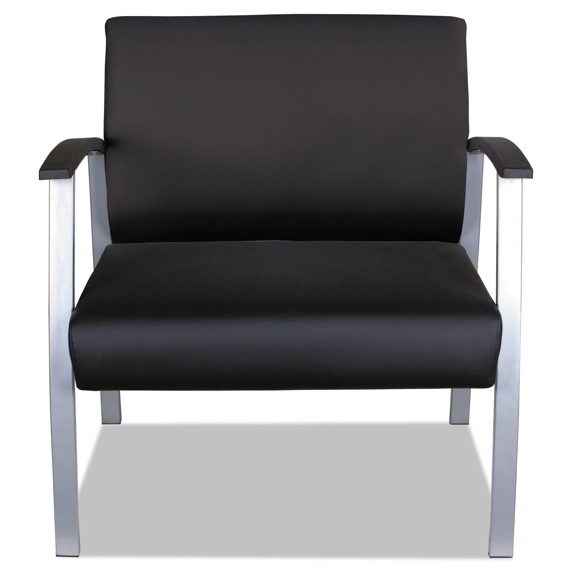 Alera ML2219 metaLounge Series Bariatric Guest Chair, 31-Inch x26-Inch x33.63-Inch, BLK Seat/Back, Silver Base