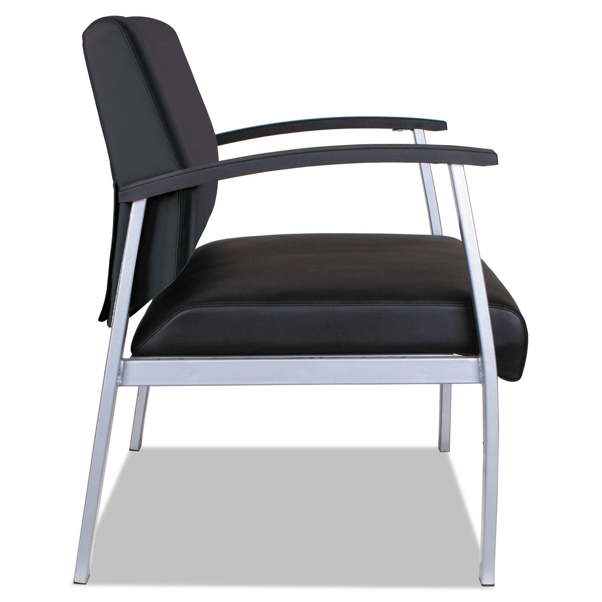 Alera ML2219 metaLounge Series Bariatric Guest Chair, 31-Inch x26-Inch x33.63-Inch, BLK Seat/Back, Silver Base