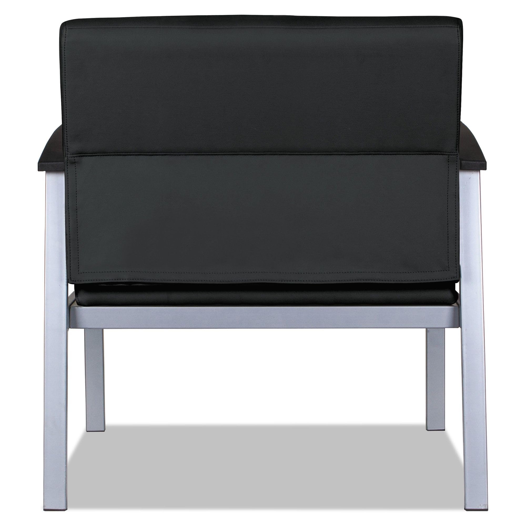Alera ML2219 metaLounge Series Bariatric Guest Chair, 31-Inch x26-Inch x33.63-Inch, BLK Seat/Back, Silver Base