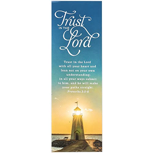 Salt & Light, Proverbs 3:5-6 Trust in The Lord Lighthouse Bookmarks, 2 x 6 inches, 25 Bookmarks