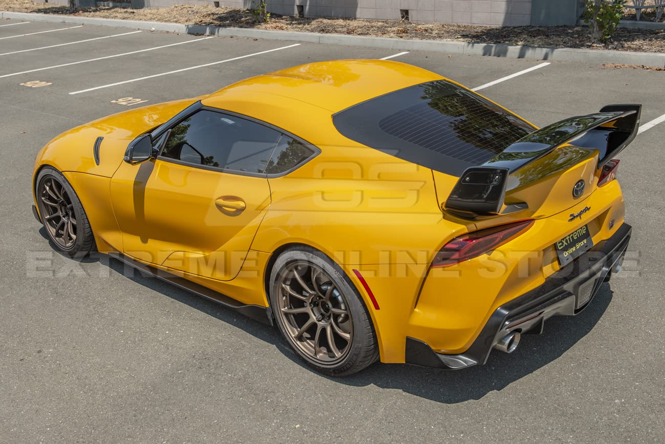 Extreme Online Store Replacement for 2020-Present Toyota A90 A91 Supra | ST Style Rear Trunk Lid Wing Spoiler (ABS Plastic - Painted Glossy Black)