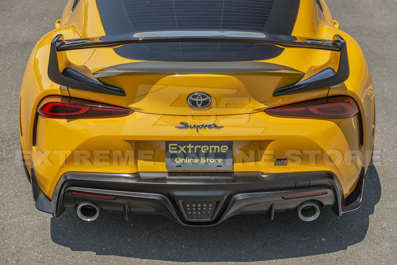 Extreme Online Store Replacement for 2020-Present Toyota A90 A91 Supra | ST Style Rear Trunk Lid Wing Spoiler (ABS Plastic - Painted Glossy Black)