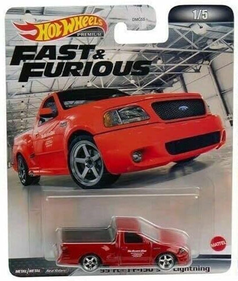 Hot Wheels Premium Fast & Furious 2022 Complete Set of 5 Diecast Vehicles from DMC55-957J Release