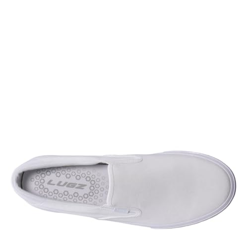 Lugz | Clipper Casual Sneakers for Men | Slip On Shoes for Men | Everyday Men Footwear, White/White, 9