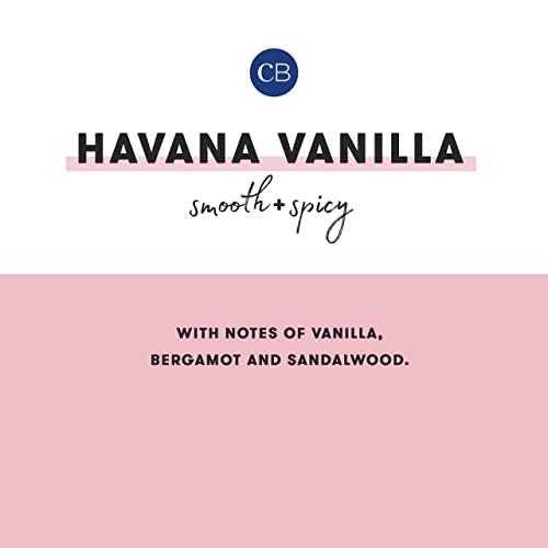 Capri Blue Havana Vanilla Candle - Modern Marble Signature Jar - Glass Candle Holder with Glass Lid - Luxury Aromatherapy Candle - 19 Oz