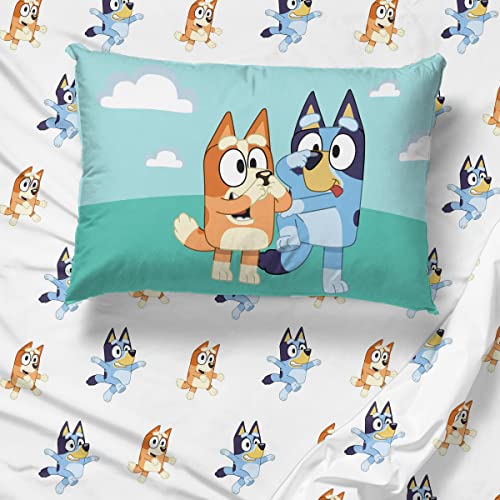 Jay Franco Bluey & Bingo 5 Piece Twin Size Bed Set - Includes Comforter & Sheet Set - Super Soft Kids Bedding Fade Resistant Microfiber (Official Bluey Product)