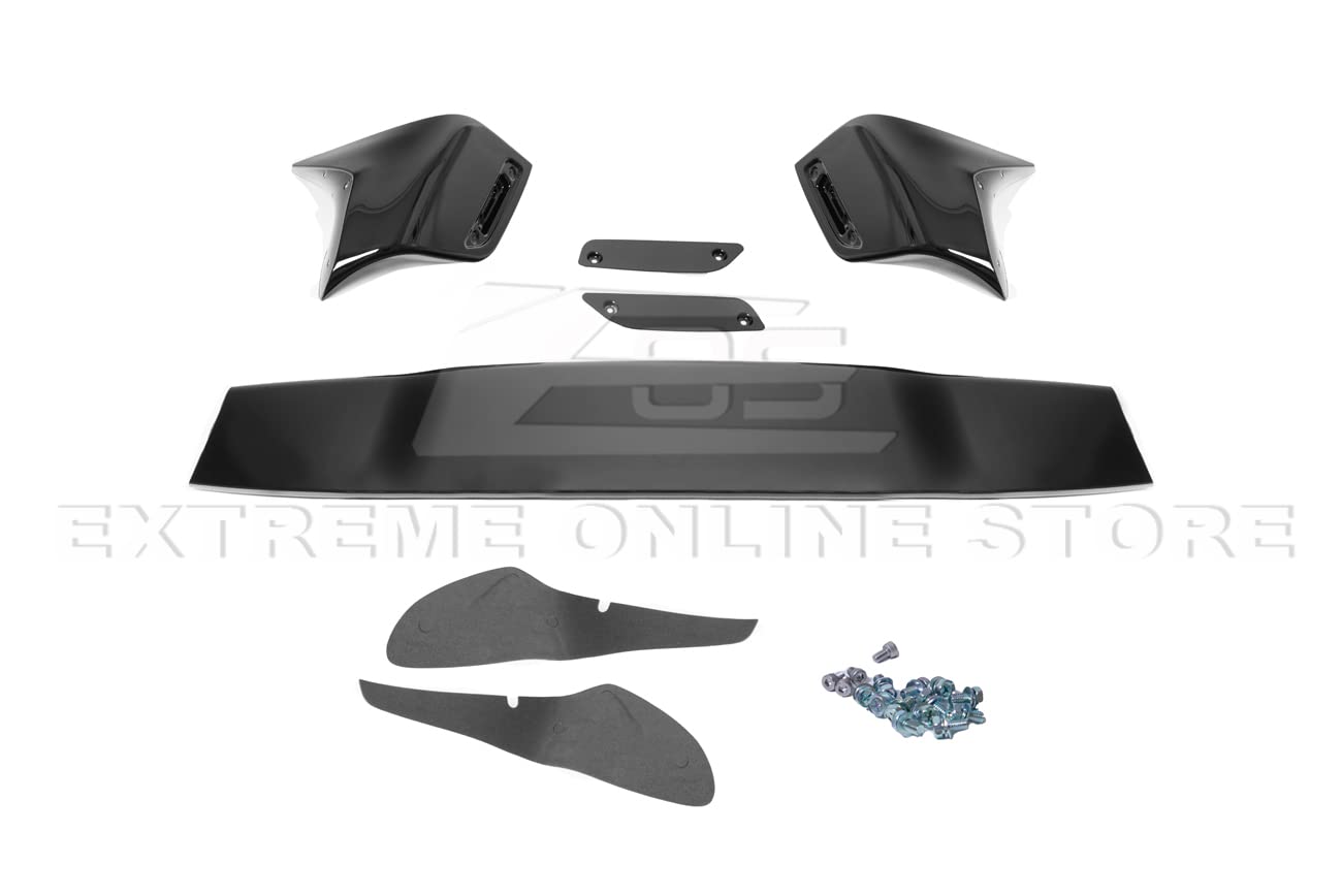 Extreme Online Store Replacement for 2020-Present Toyota A90 A91 Supra | ST Style Rear Trunk Lid Wing Spoiler (ABS Plastic - Painted Glossy Black)