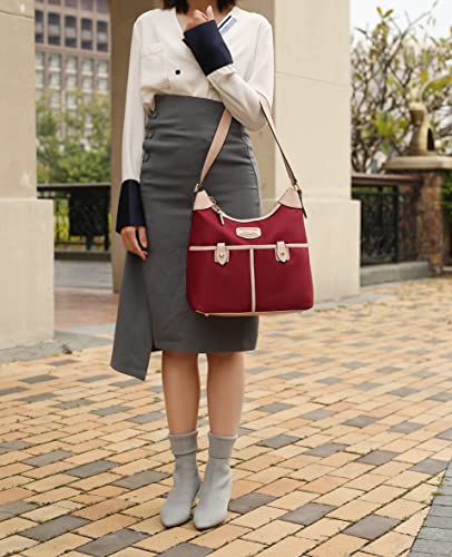 MKF Collection Shoulder Bag for Women, Nylon Handbag Purse, Top-Handle Hobo Bag And Wallet