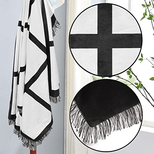 Tanawa 2 Pack Sublimation Blankets with 20 Printable Panel,Custom Personalised Blanks Baby Blankets Couch Sofa Bed Fuzzy,Warm Home Blanket with Tassel 60x40 Inch