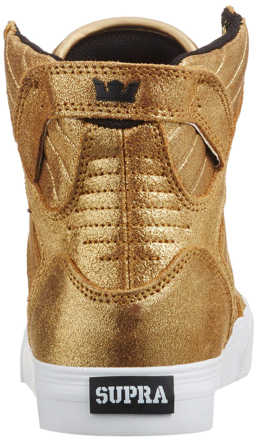 Supra Skytop Athletic Girl's Shoes Size 2 Gold/Black
