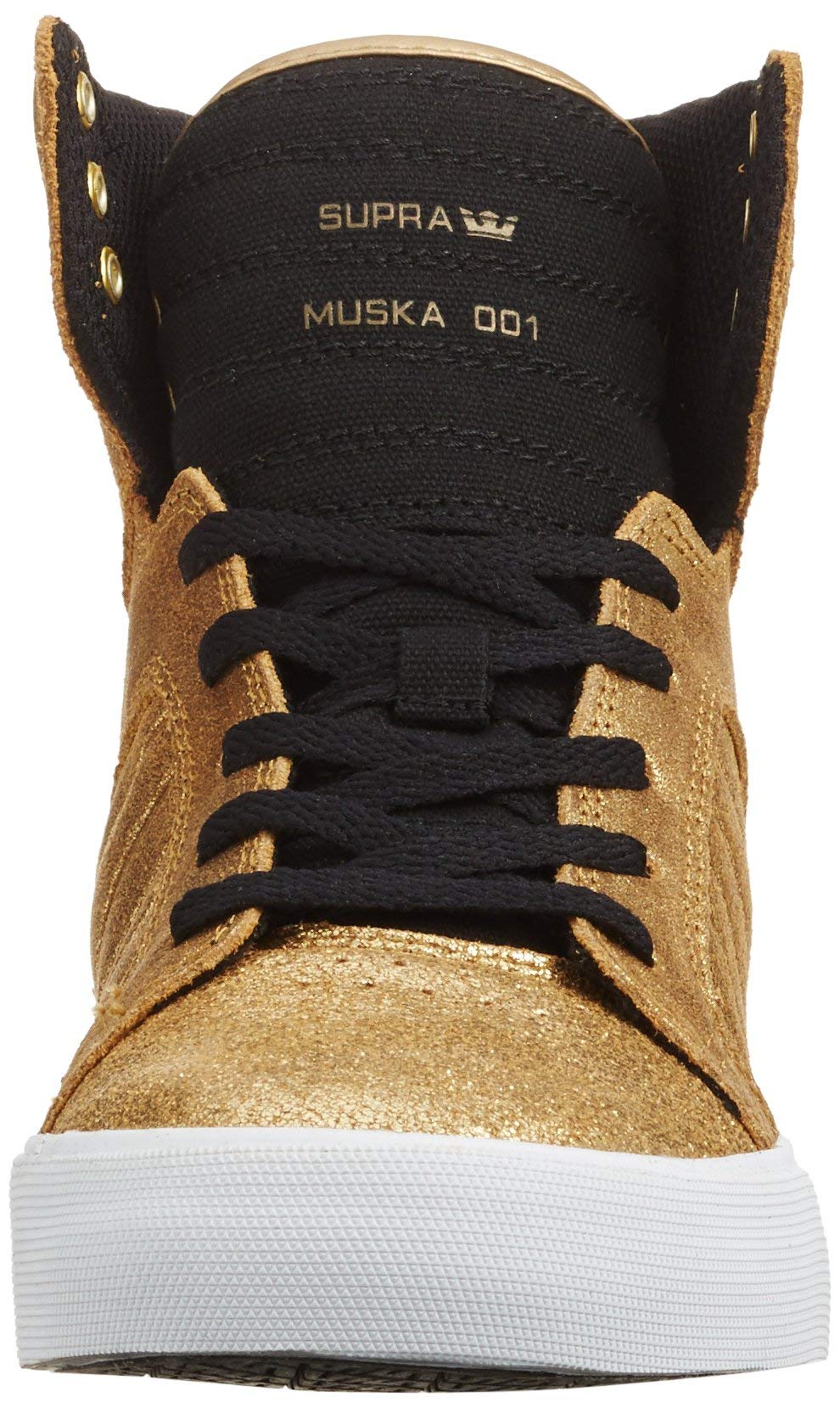 Supra Skytop Athletic Girl's Shoes Size 2 Gold/Black