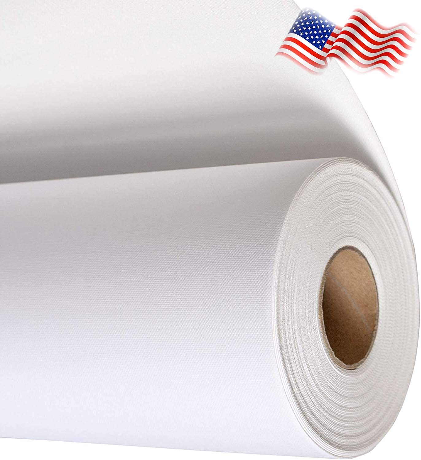 Tiger-Hoo Heavy-Duty Inkjet Canvas 17 inch x40ft Roll Waterproof and White Matte Finish Digital Printing 100 percent Polyester Inkjet Water-based Dye and Pigment Ink Jet Printing Printers