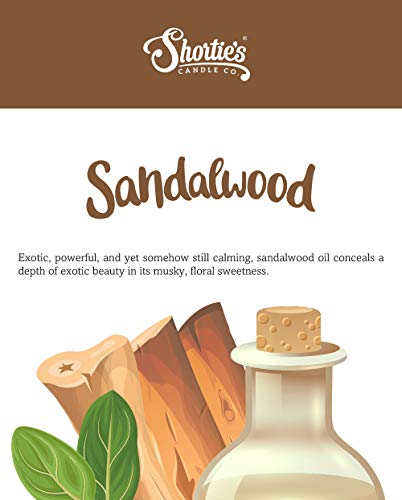 Sandalwood Highly Scented Natural 3 Wick Candle, Essential Fragrance Oils, 100% Soy, Phthalate & Paraben Free, Clean Burning, 14.5 Oz.