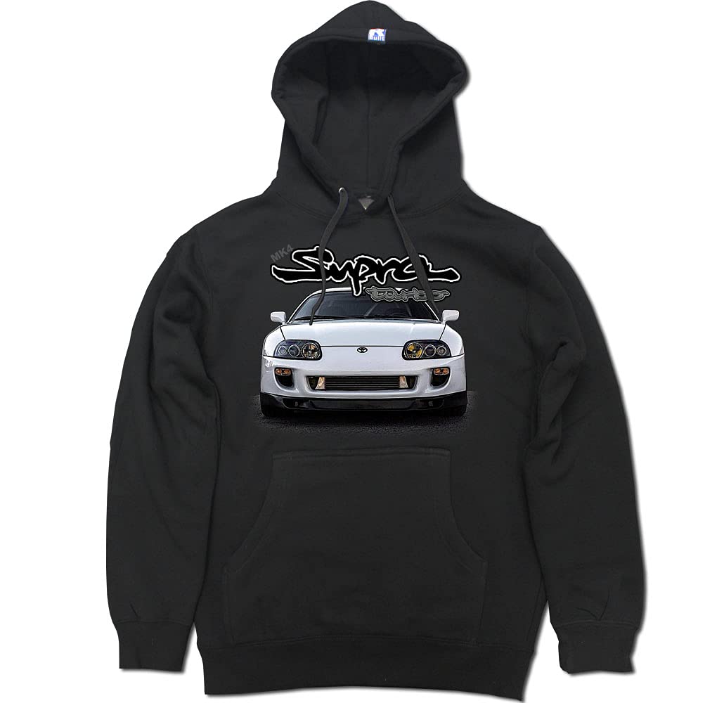Men's MK4 Supra Turbo Pullover Hooded Sweater - Medium Black
