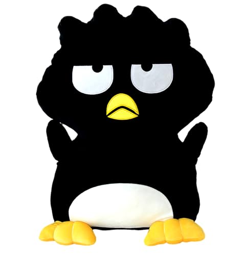 Kawaii Maru Plush Doll 12''/30cm, Soft Anime Plush Pillow Doll, Lovely Cartoon BadtzMarru Cross-Dressing Stuffed Toy, Cute Birthday Party Favors for Kids Children Girls Fans Collectibles, Black