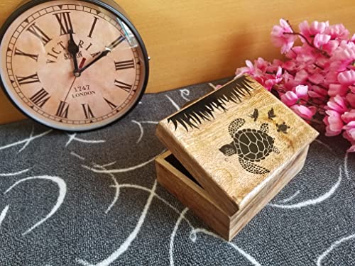 RK Collections Sea Turtle Lovers Jewelry Trinket Keepsake Box. Home Decor, Gifts for Beach and Nautical Lovers