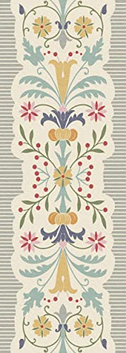 Studio M Floor Flair Jubilee - 2.5 x 7 Ft Decorative Vinyl Rug - Non-Slip, Waterproof Floor Mat - Easy to Clean, Ultra Low Profile - Printed in The USA