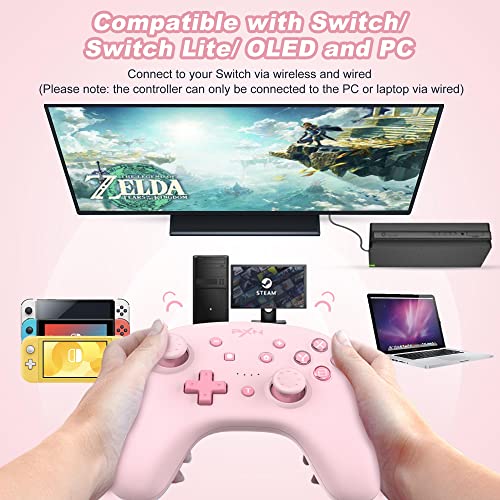 PXN Wireless Switch Controller - is compatible with Switch/Switch Lite/OLED - It is a Switch Controller with features including Turbo, Wake-up, NFC, Motion, and Vibration. (Note: iOS devices with