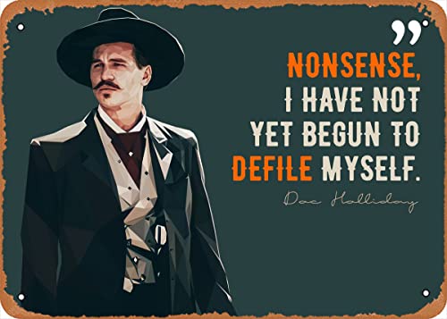 Ysirseu Vintage doc holliday tombstone Movie Pop Art Poster 8" X 12" Metal Sign Retro Wall Decor