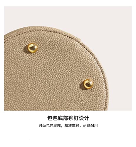 Leather Texture Bucket Bag Ladies Tote Bag Large Capacity Cross-Body Cabbage Basket Bag green