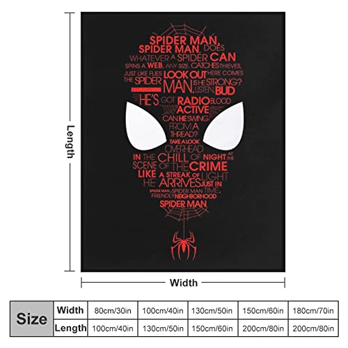 Cartoon Flannel Throw Blanket for All Seasons Superhero Soft and Cozy Medium Fleece Plush Blankets for Sofa, Couch and Bed 60"x80"