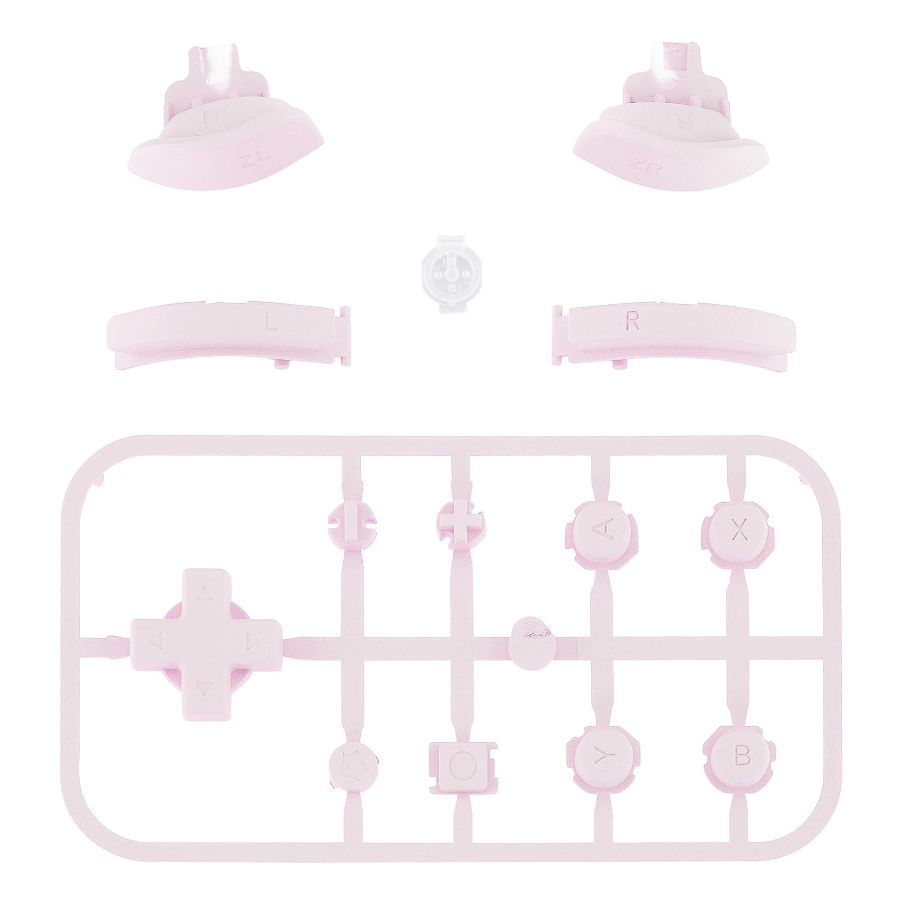 eXtremeRate Cherry Blossoms Pink Replacement ABXY Home Capture Plus Minus Keys Dpad L R ZL ZR Trigger for Nintendo Switch Lite, Full Set Buttons Repair Kits with Tools for Nintendo Switch Lite