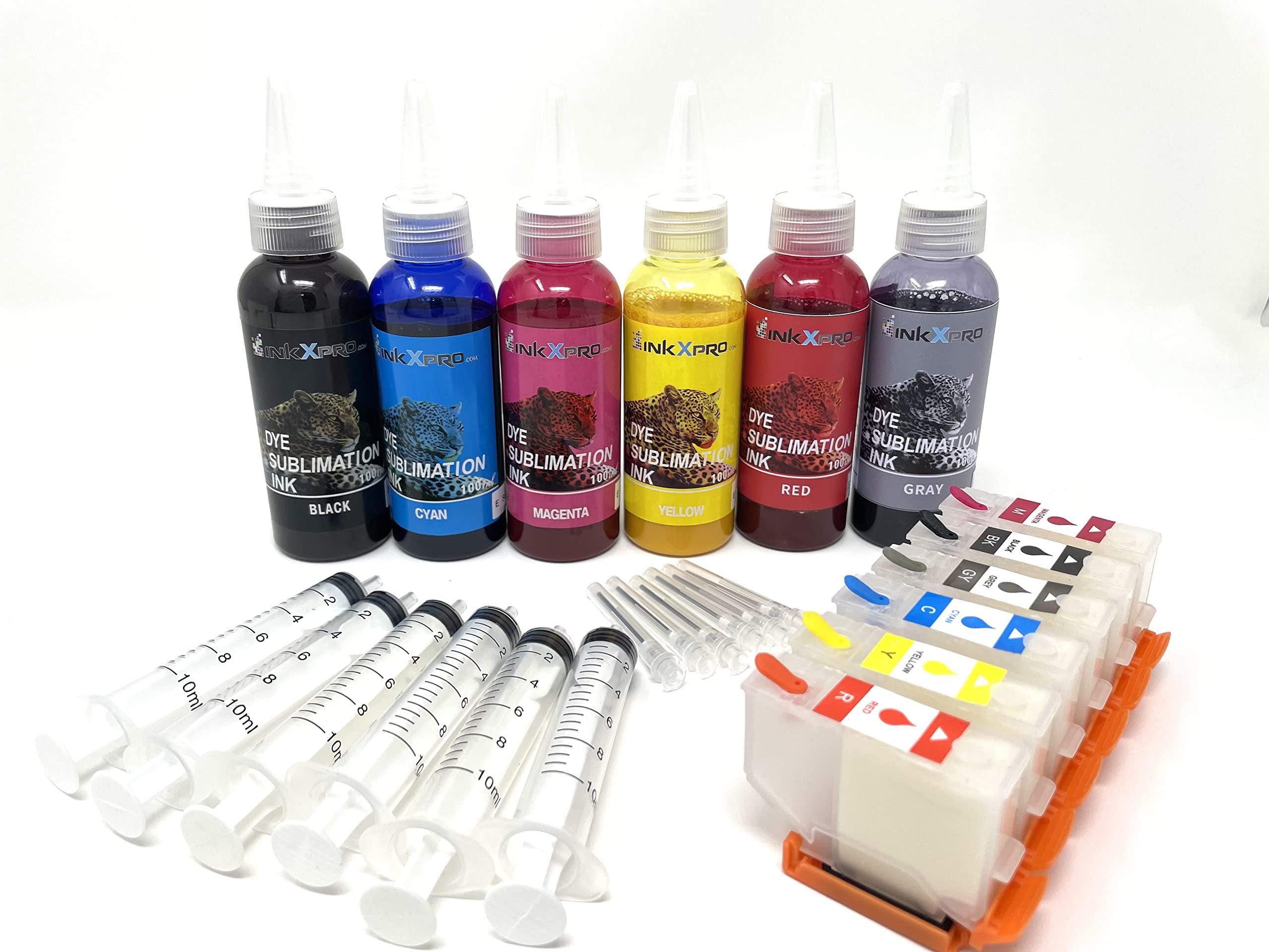 INKXPRO 312XL 6 X100ml Sublimation Ink Refill Cartridge Set No Chip Sublimation for EPS0N XP-15000 15010 Printer