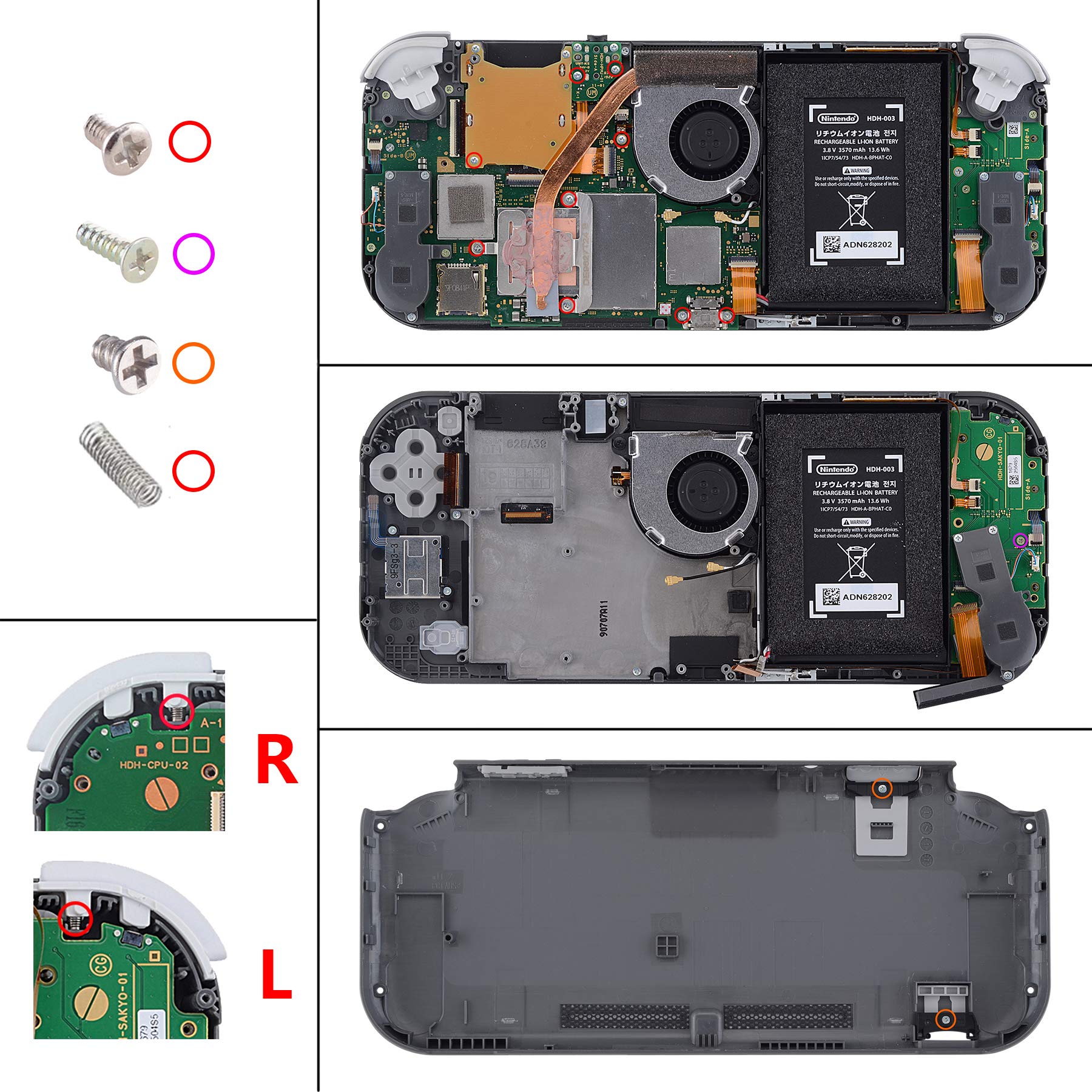 eXtremeRate Cherry Blossoms Pink Replacement ABXY Home Capture Plus Minus Keys Dpad L R ZL ZR Trigger for Nintendo Switch Lite, Full Set Buttons Repair Kits with Tools for Nintendo Switch Lite