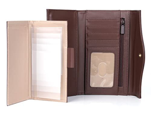 Julia Buxton Heiress OrganizerĀ® Clutch Mahogany
