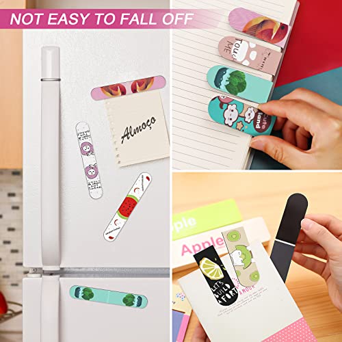 MWOOT 30Pcs Magnetic Bookmarks, Cute Assorted Magnet Page Markers Set, Cartoon Fruit Magnetic Page Clips Bookmark for Kids Students School Office Book Lovers Reading Supplies(30 Styles, 6x2CM)