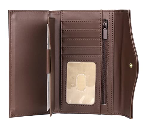 Julia Buxton Heiress OrganizerĀ® Clutch Mahogany